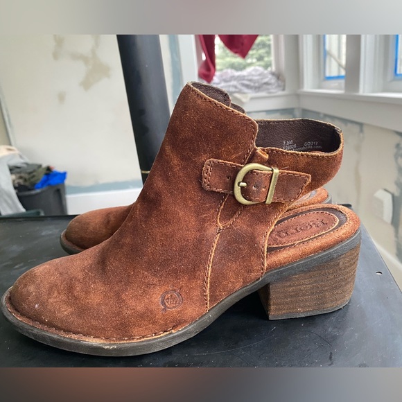 Born | Shoes | Born Boots Womens 75m Heels Ankle Booties Western Brown ...